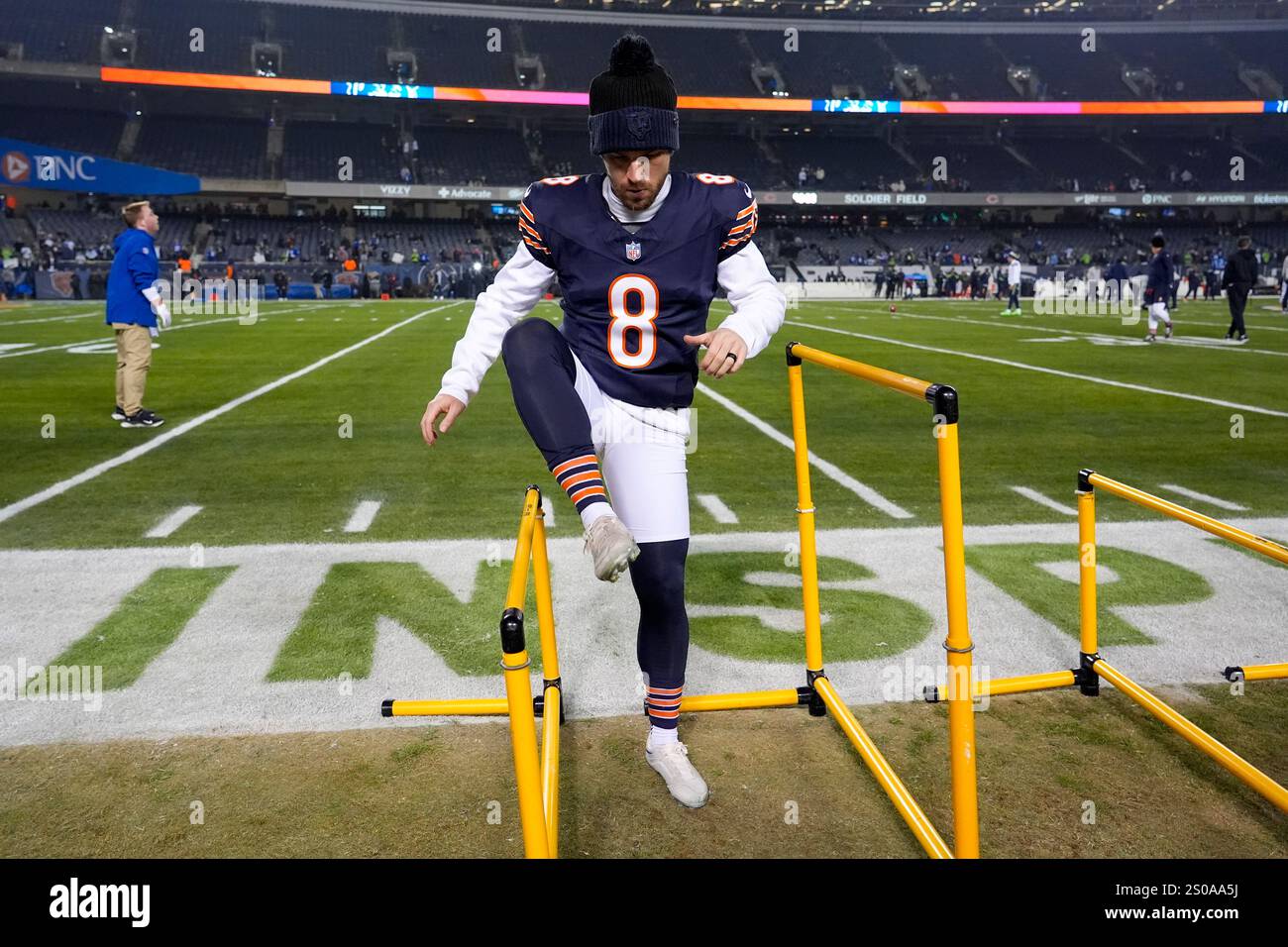 Chicago Bears place kicker Cairo Santos works out prior to an NFL ...
