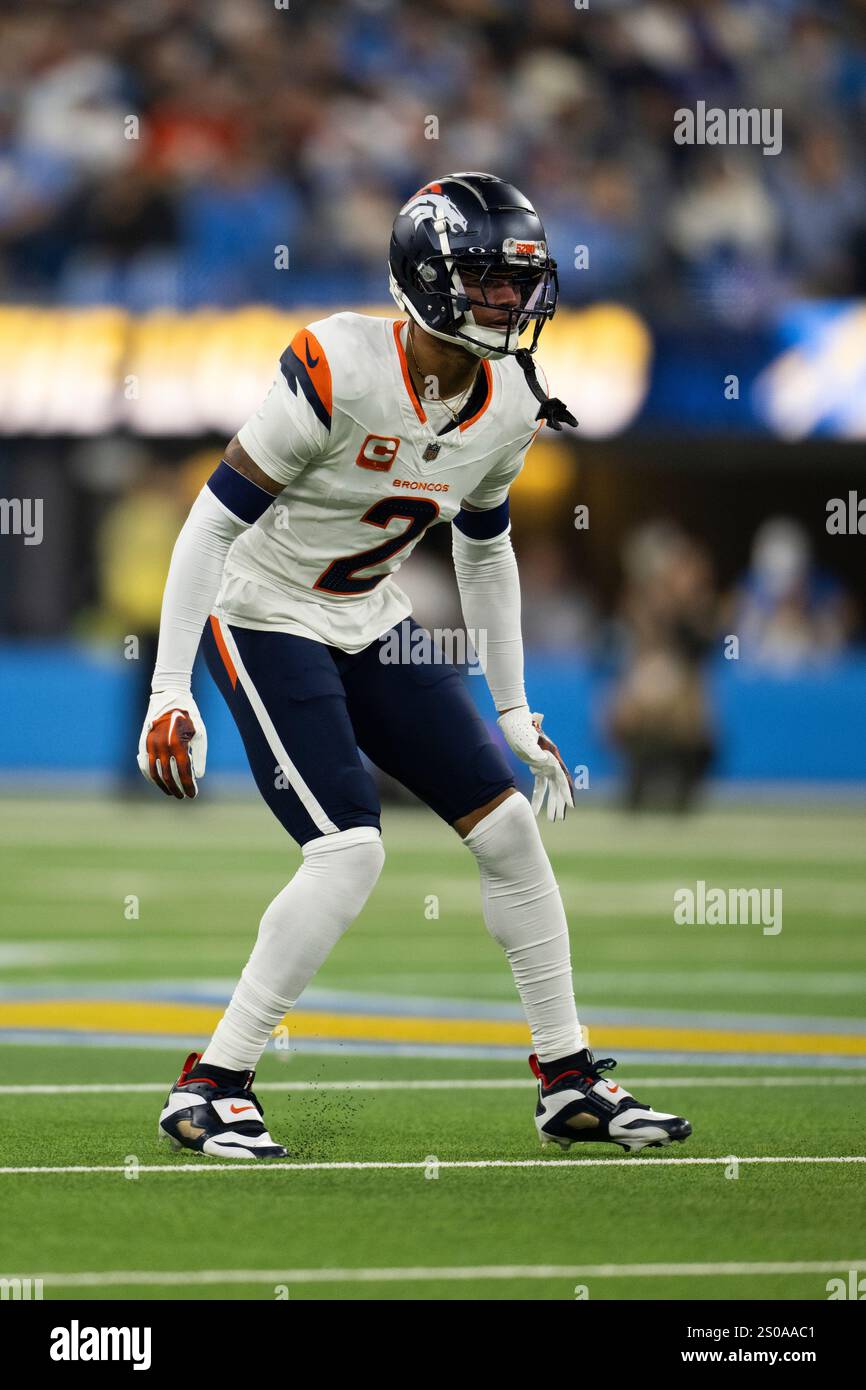 Denver Broncos cornerback Pat Surtain II (2) takes his stance during an ...