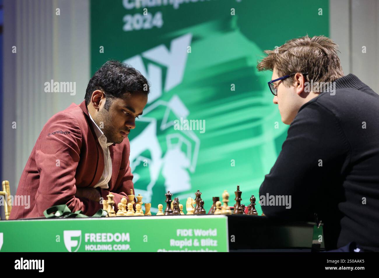 New York, Newyork, USA. 26th Dec, 2024. ARUN ERIGAISI, left, in action ...