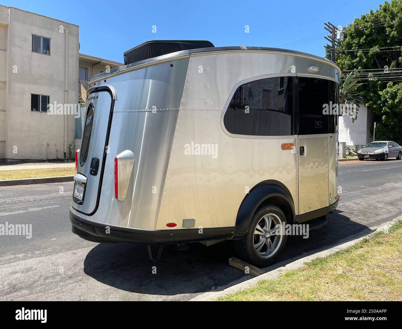 Modern design trailer for camping and road trips in America Stock Photo ...