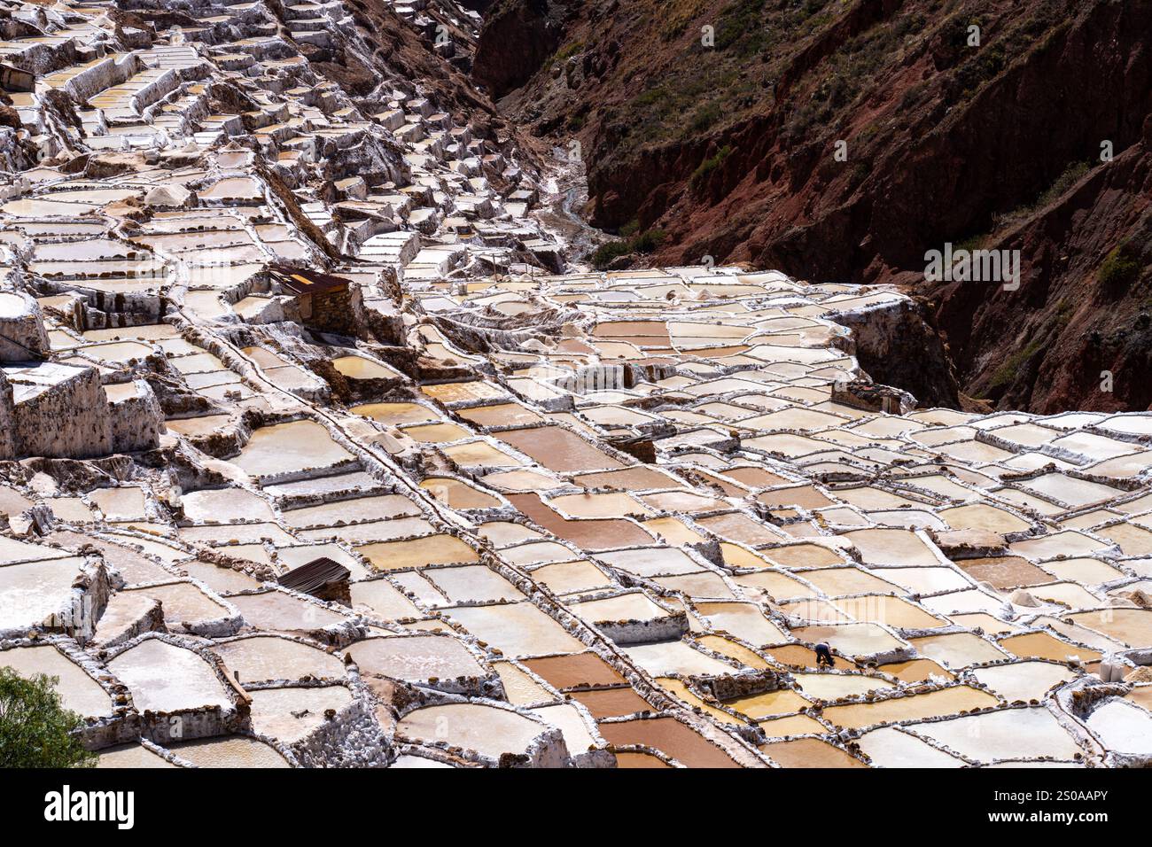 Maras Salt Flats are located near the villiage of Maras in the Cusco ...