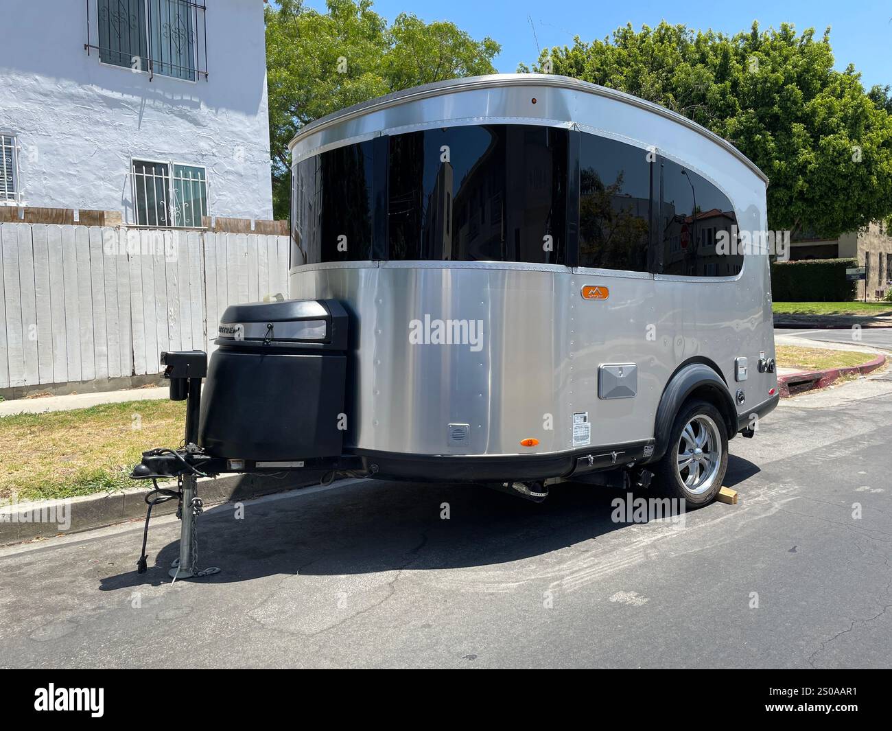 Modern design trailer for camping and road trips in America Stock Photo ...