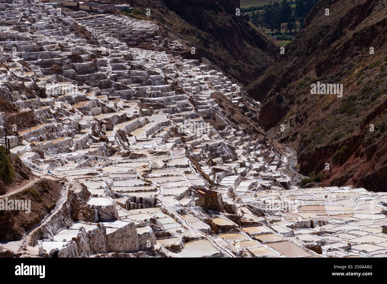 Maras Salt Flats are located near the villiage of Maras in the Cusco ...