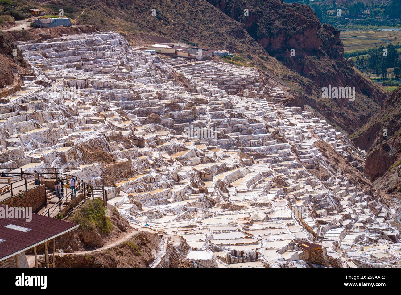 Maras Salt Flats are located near the villiage of Maras in the Cusco ...