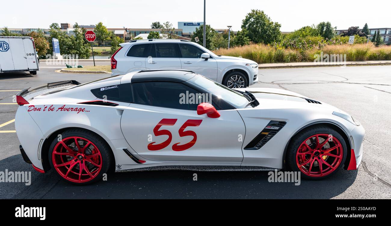Chicago, Illinois, USA - September 08, 2024: Chevrolet Corvette C7 ...