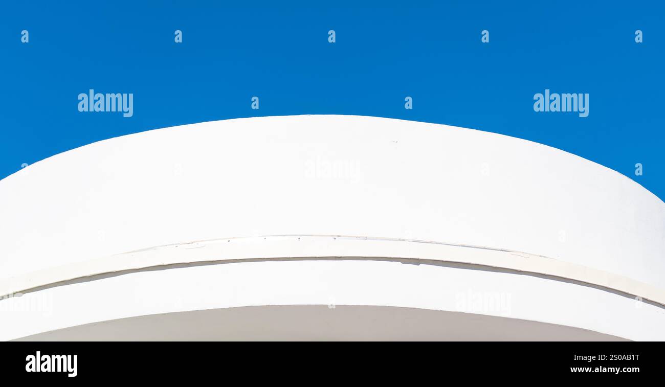 Modern architectural design structure white color and curved shape ...