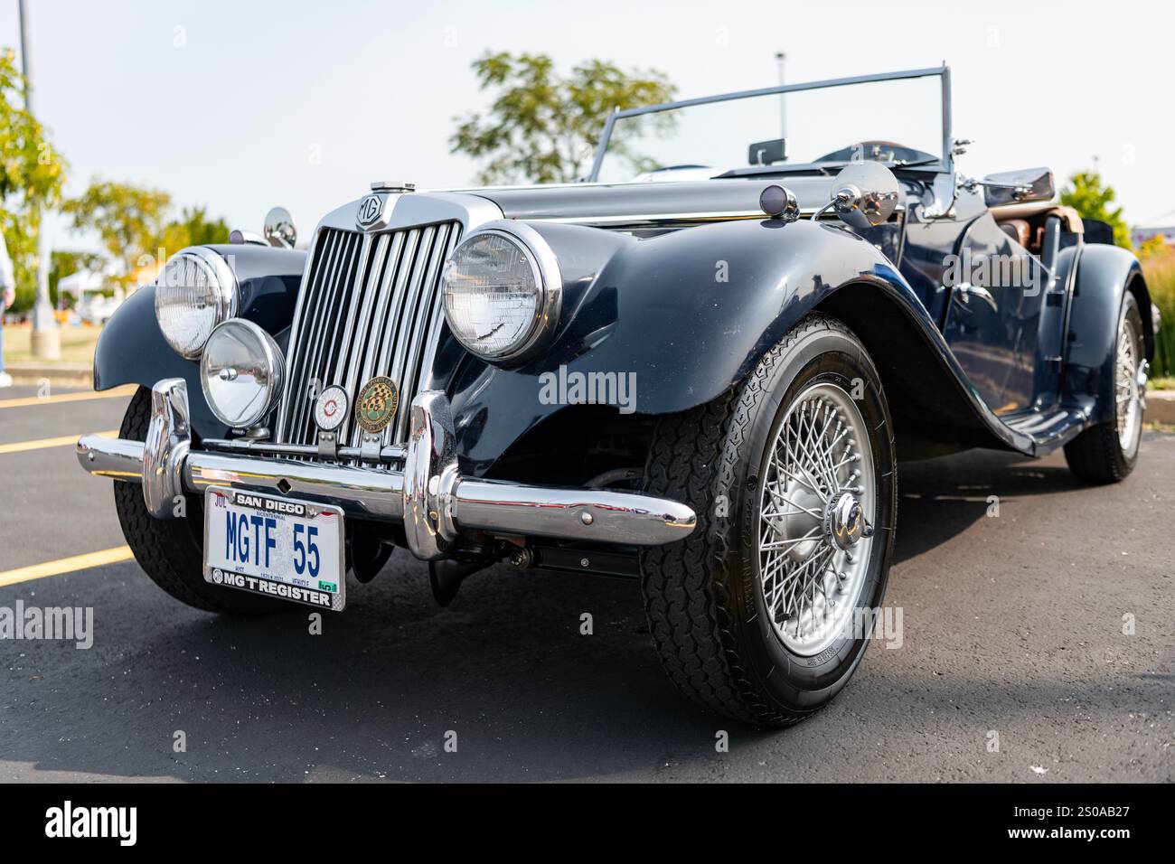 Chicago, Illinois, USA - September 08, 2024: MG TF retro sportscar 1955 ...