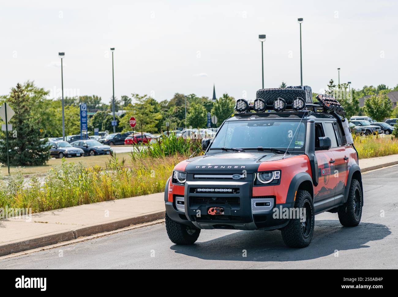 Chicago, Illinois, USA - September 08, 2024: 2022 Land Rover Defender ...