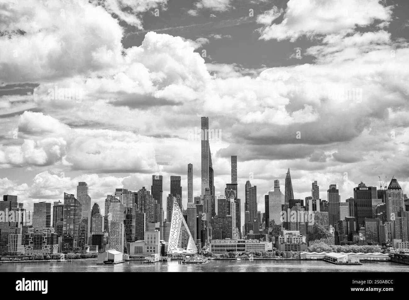 New York City, USA - May 05, 2023: The skyline of Manhattan serves as ...