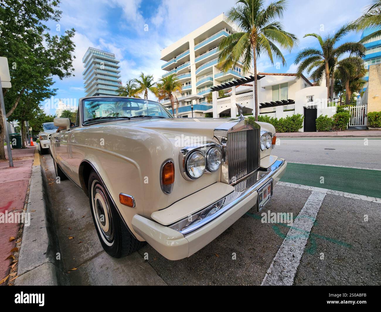 Miami Beach, Florida USA - June 5, 2024: 1978 Classic british ...