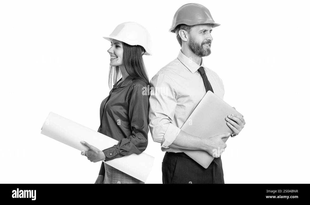 Engineering inspection supervisor isolated on white. Inspection by ...