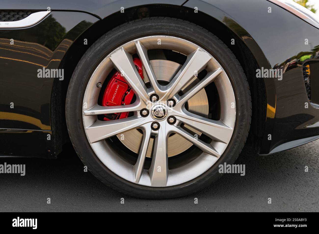 Chicago, Illinois, USA - September 08, 2024: Jaguar F-TYPE S v8 AWD ...