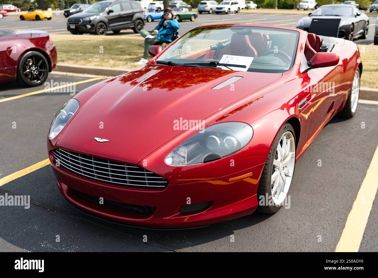 Chicago, Illinois, USA - September 08, 2024: Aston Martin DB9 Volante ...