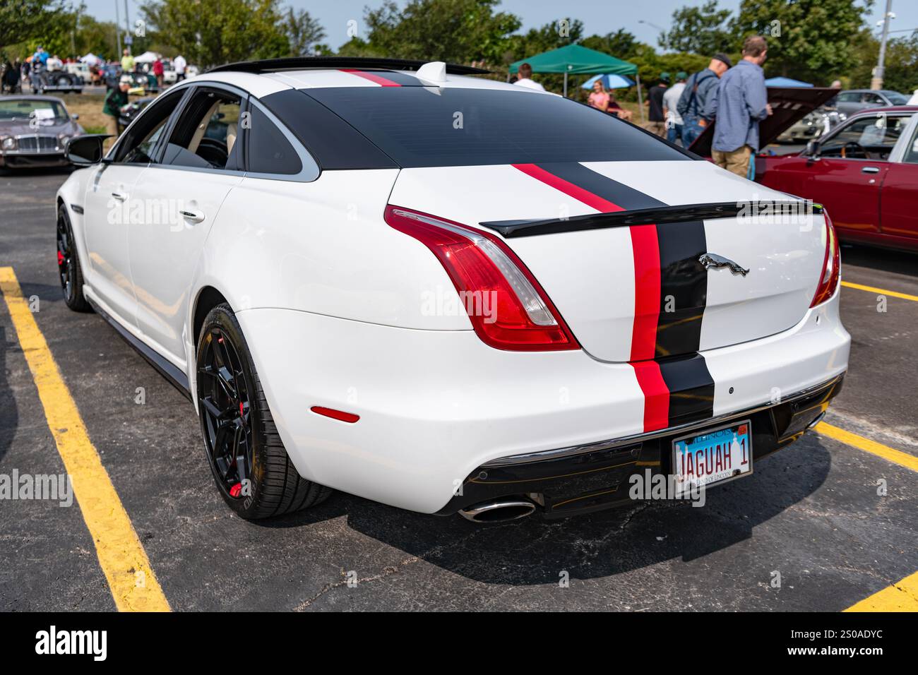 Chicago, Illinois, USA - September 08, 2024: Jaguar XJ X351 vehicle ...