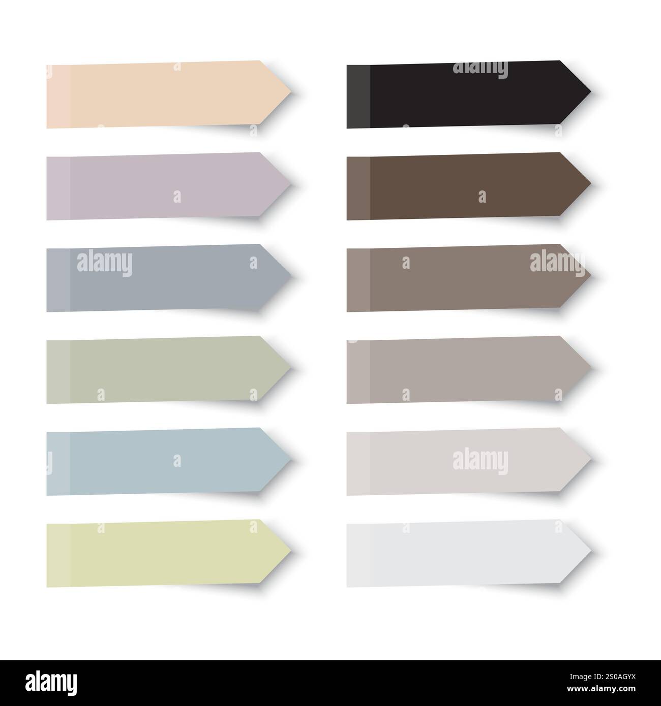 Gradient arrows set. Pastel color palette. Neutral tone design. Soft ...