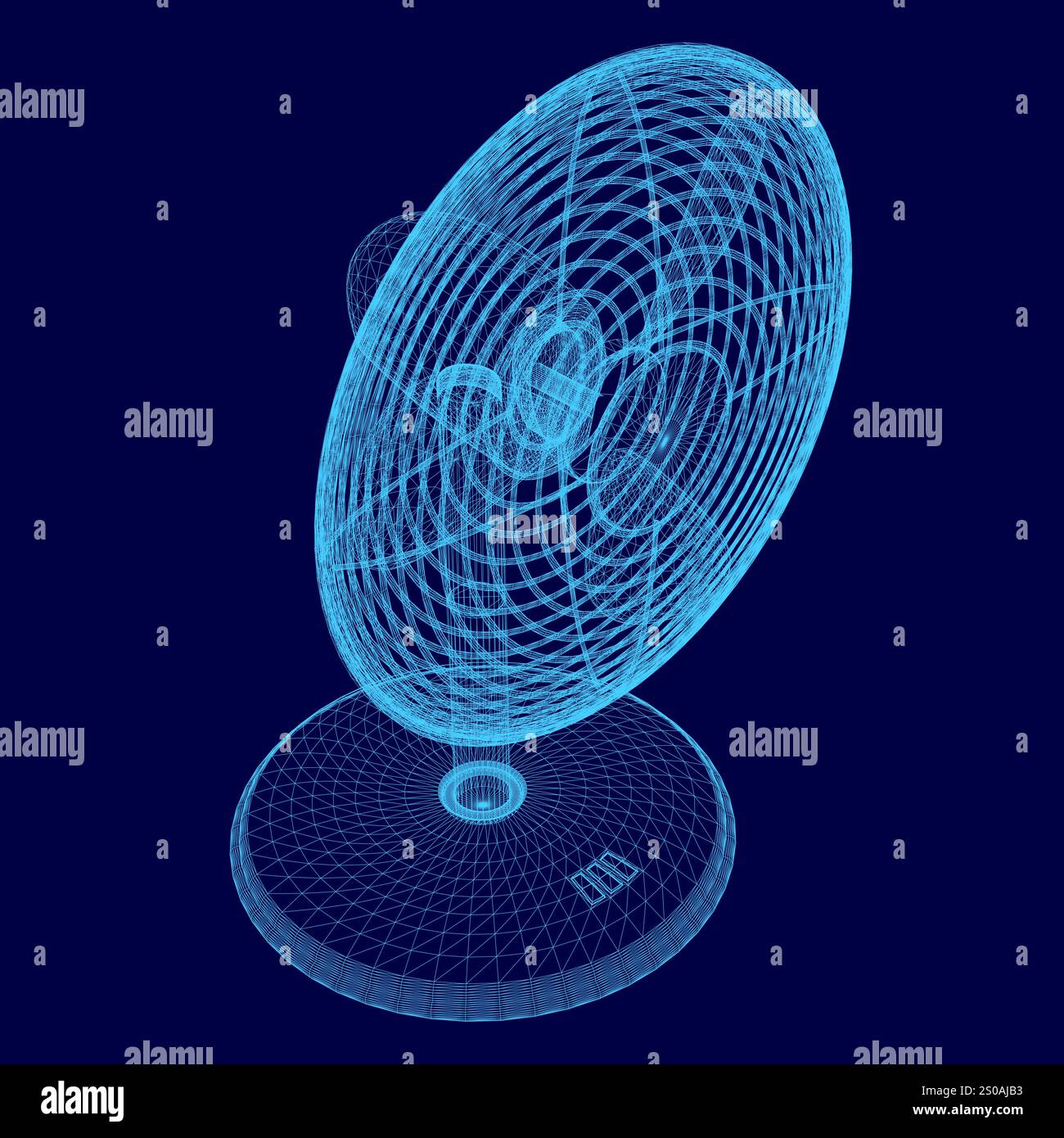 Blue fan with a blue background. Vector illustration Stock Vector Image ...