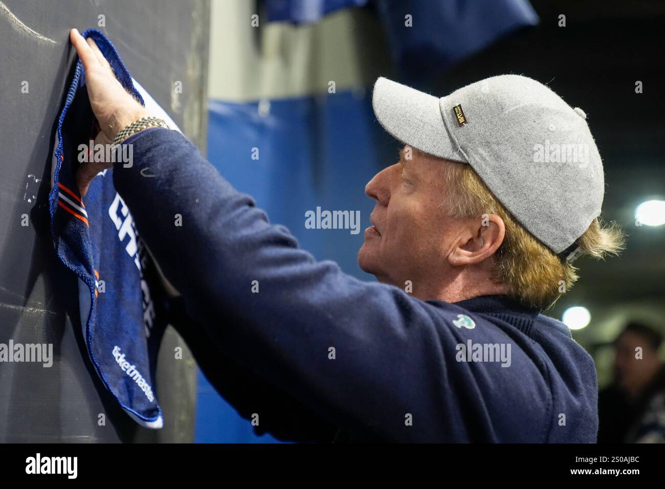 NFL commissioner Roger Goodell signs an autograph prior to an NFL ...