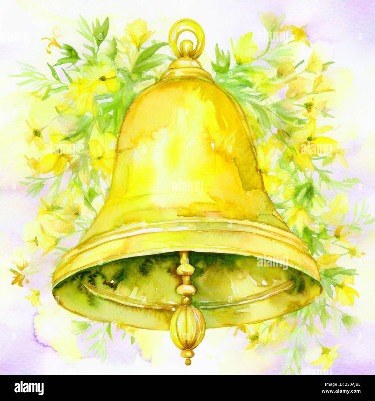 Watercolor Style Ring Bell Concept Stock Photo - Alamy