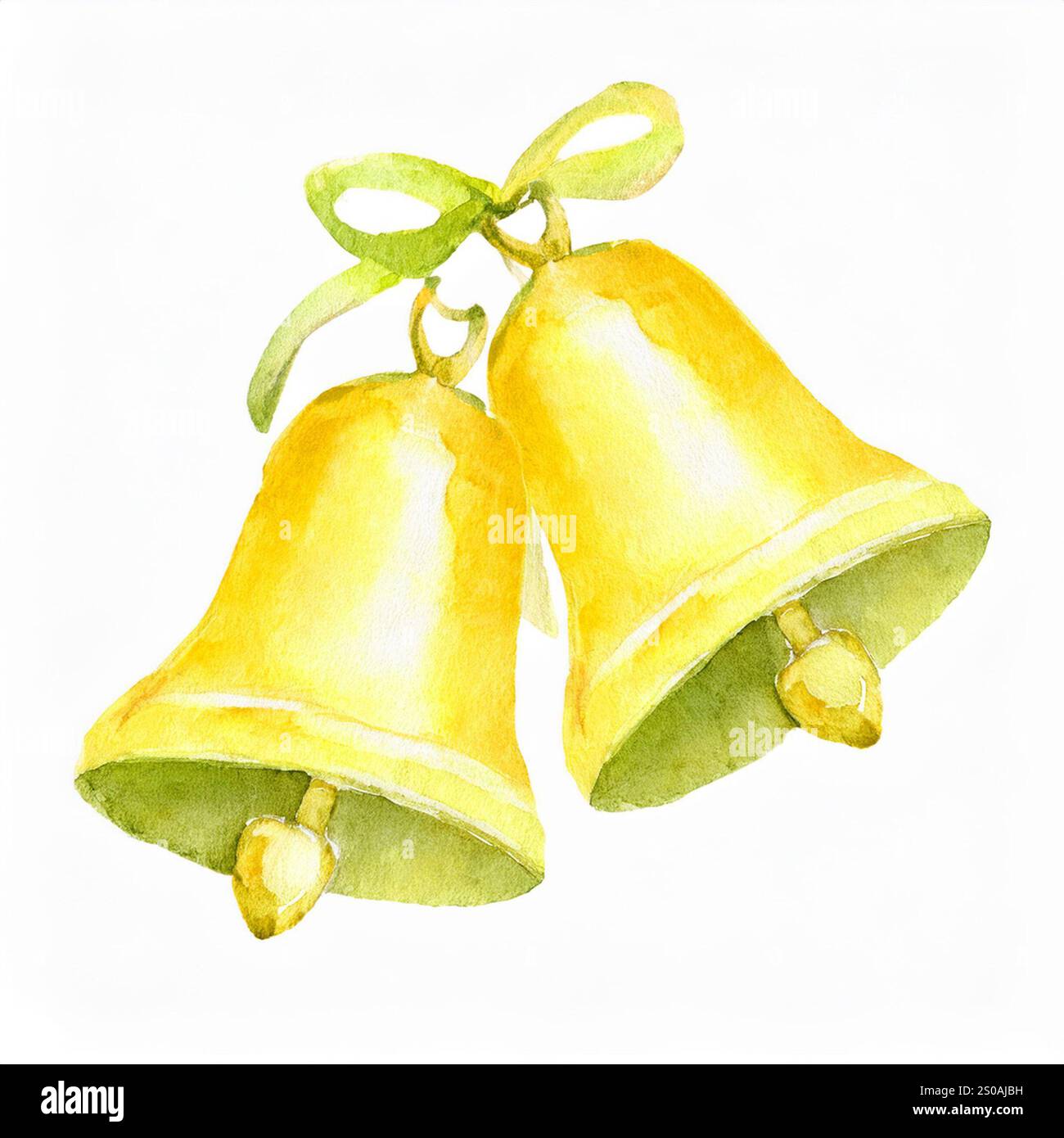 Bell watercolor Cut Out Stock Images & Pictures - Alamy