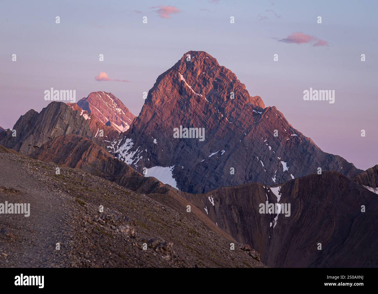 Views while hiking Tent Ridge in Alberta's Kananaskis Country Stock ...