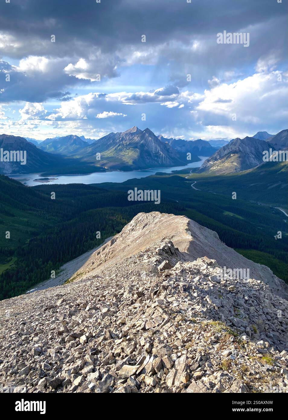 Views while hiking Tent Ridge in Alberta's Kananaskis Country Stock ...