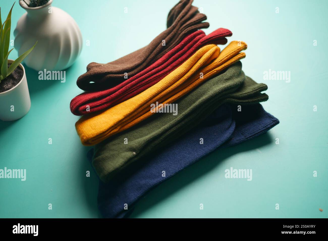 Explore our vibrant and colorful socks collection showcased beautifully ...