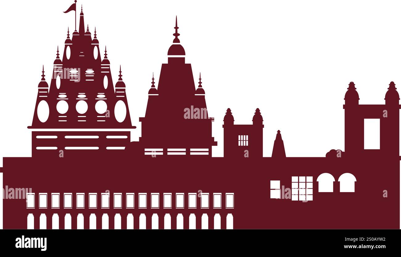 durga temple silhouette icon Stock Vector Image & Art - Alamy
