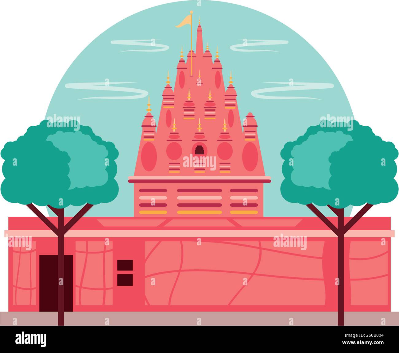 durga temple in india Stock Vector Image & Art - Alamy