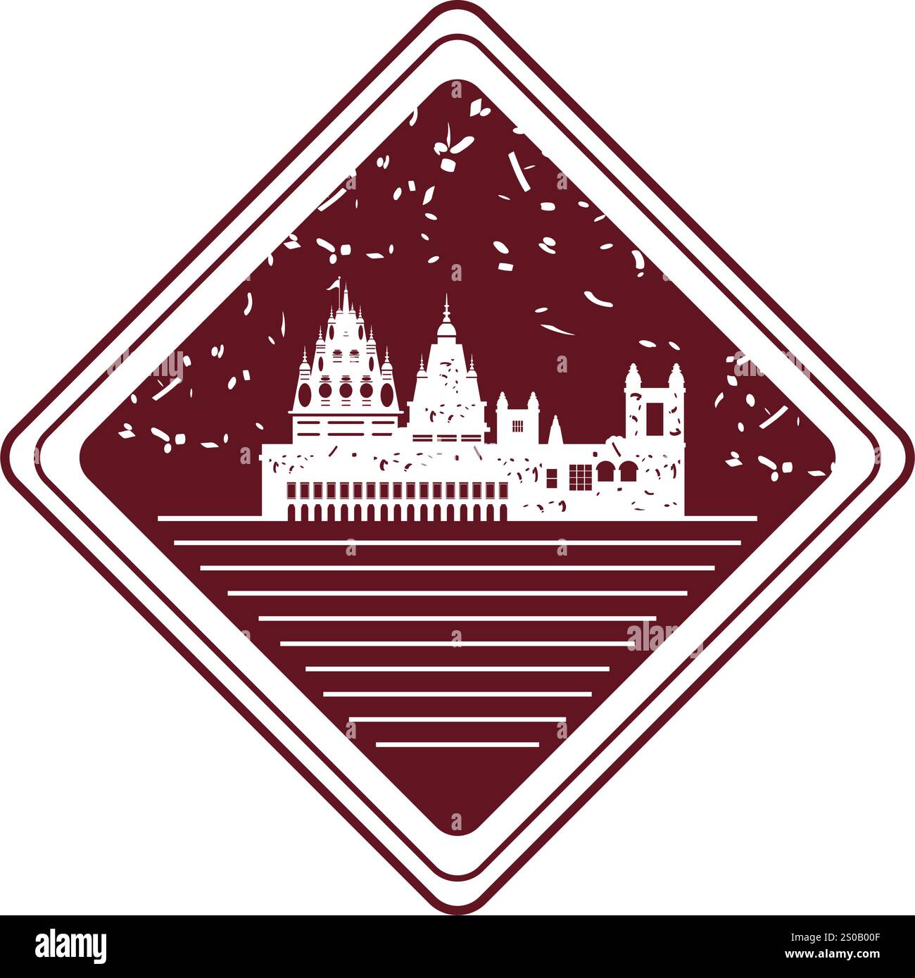 durga temple label design Stock Vector Image & Art - Alamy