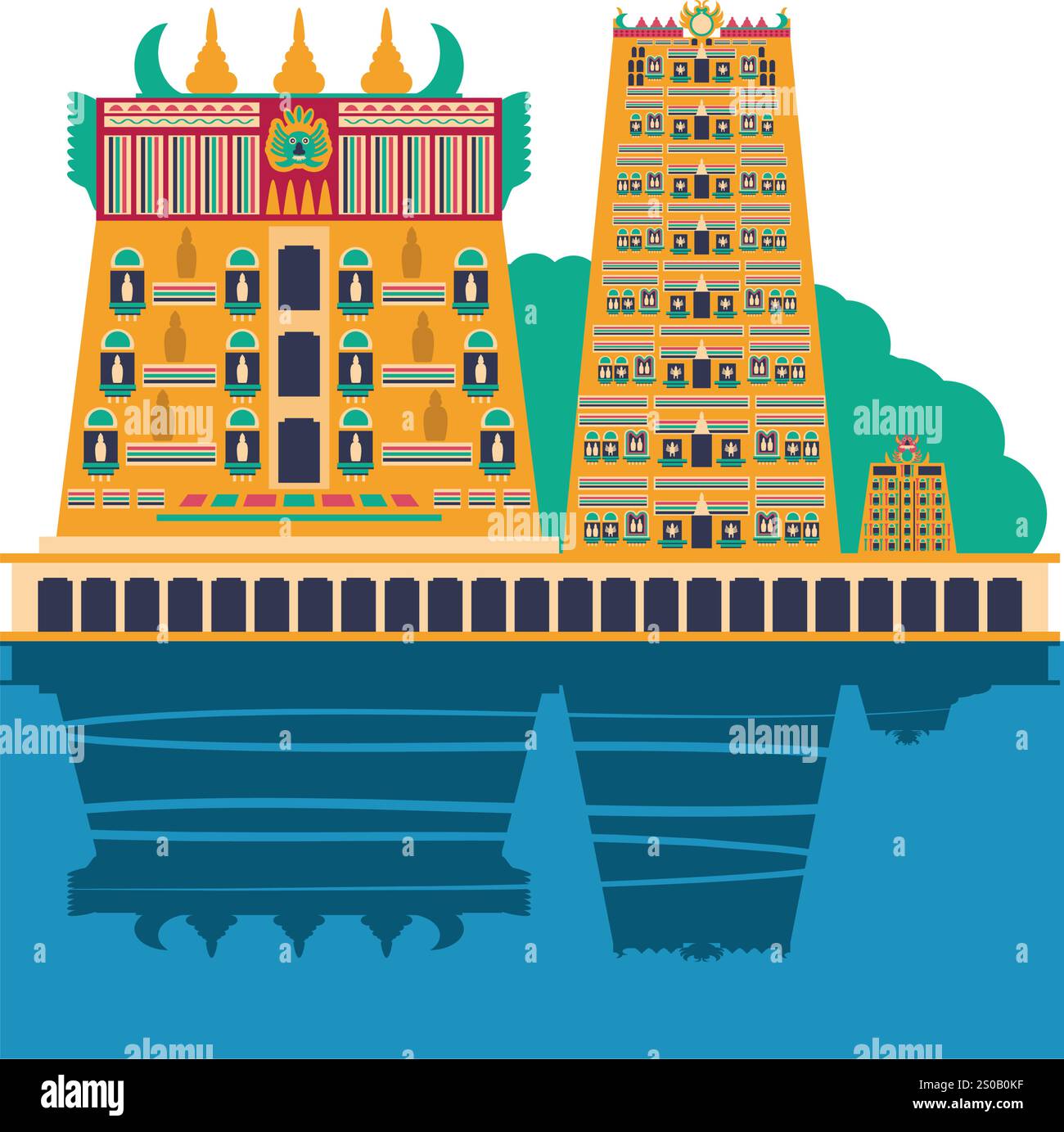 meenakshi temple historical Stock Vector Image & Art - Alamy