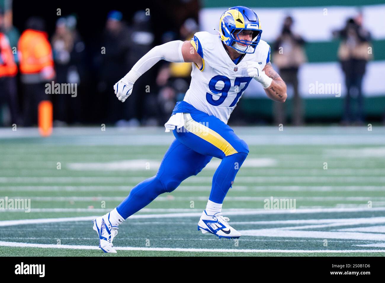 Los Angeles Rams linebacker Michael Hoecht (97) in action during the ...
