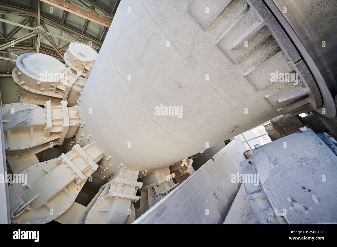 Contemporary limestone plant with operating equipment Stock Photo - Alamy