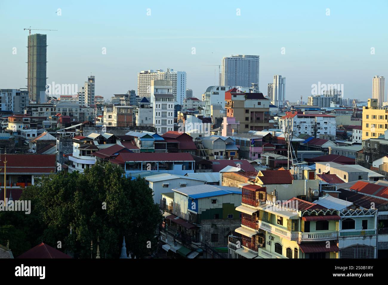 The modern buildings of the Phnom Penh skyline, Cambodia Stock Photo ...