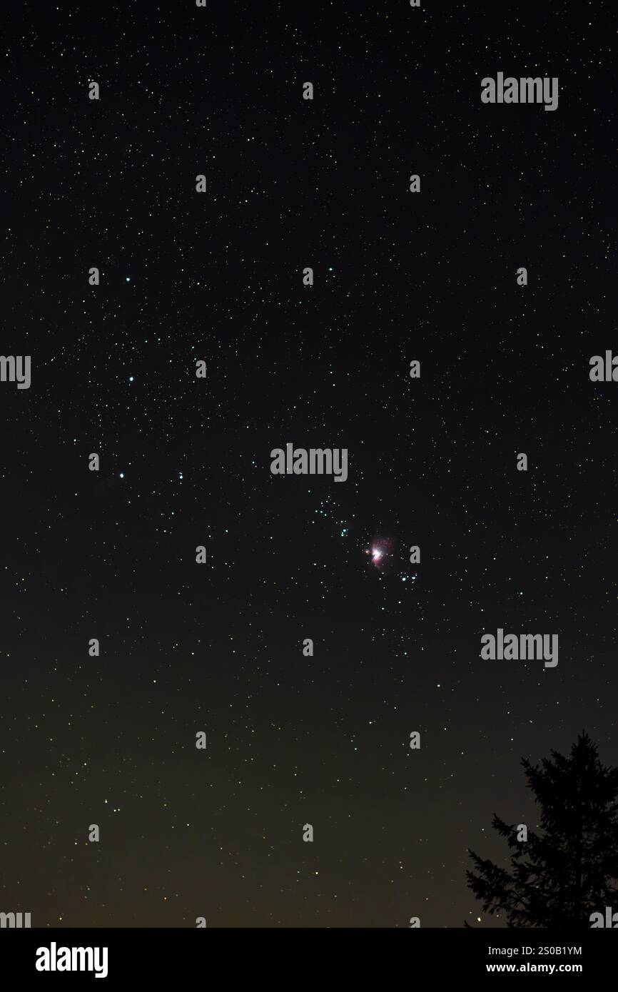 Orion's Belt and Nebula Stock Photo - Alamy