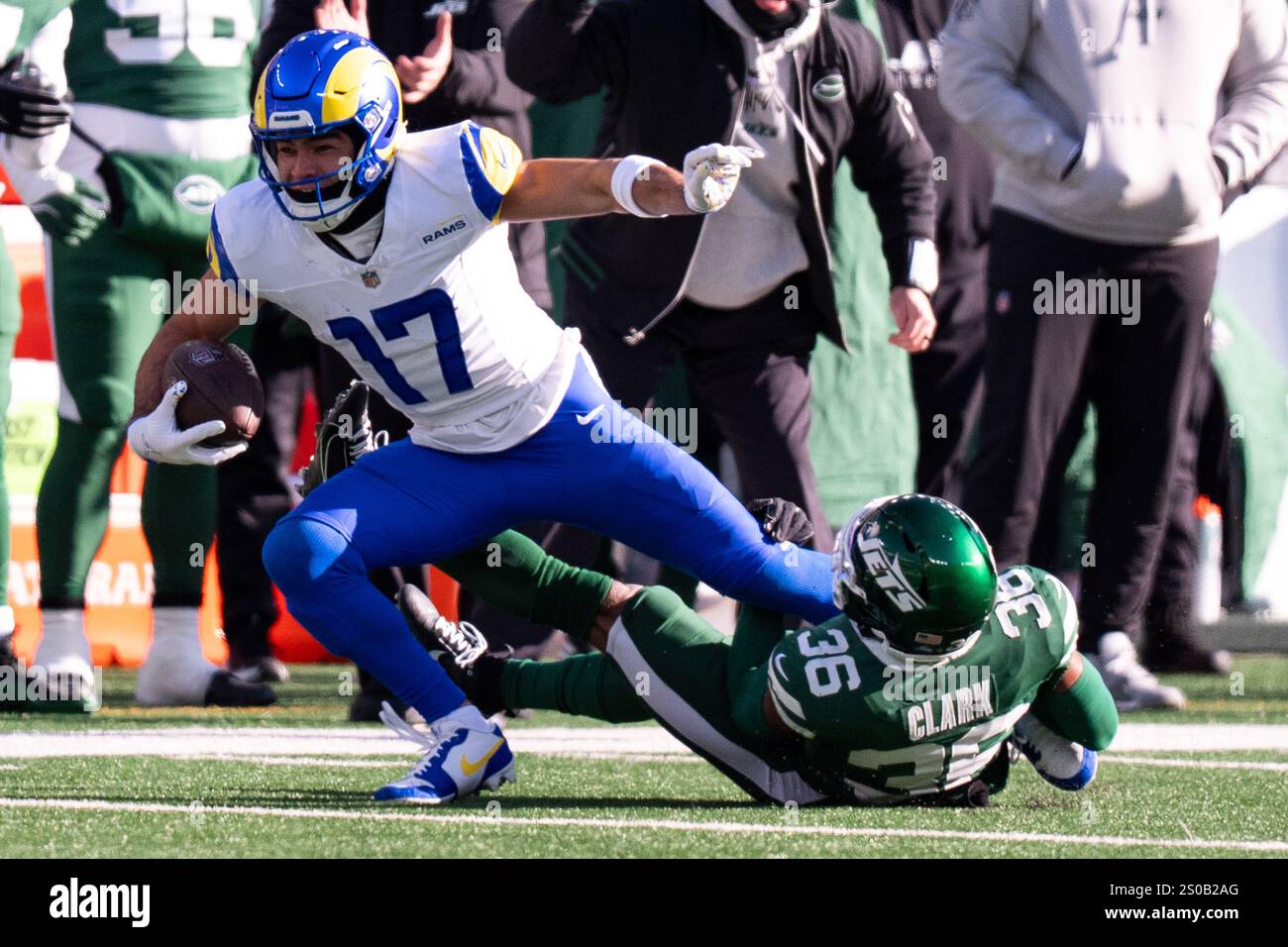 Los Angeles Rams wide receiver Puka Nacua (17) in action against New ...