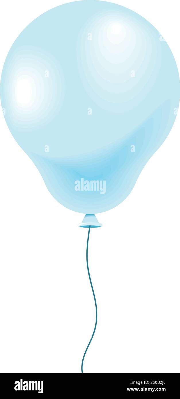 blue realistic balloon helium Stock Vector Image & Art - Alamy