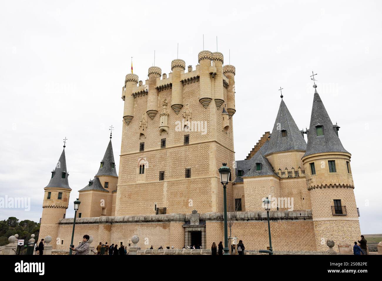The Alcazar of Segovia, a restored medieval castle in Spain Stock Photo ...