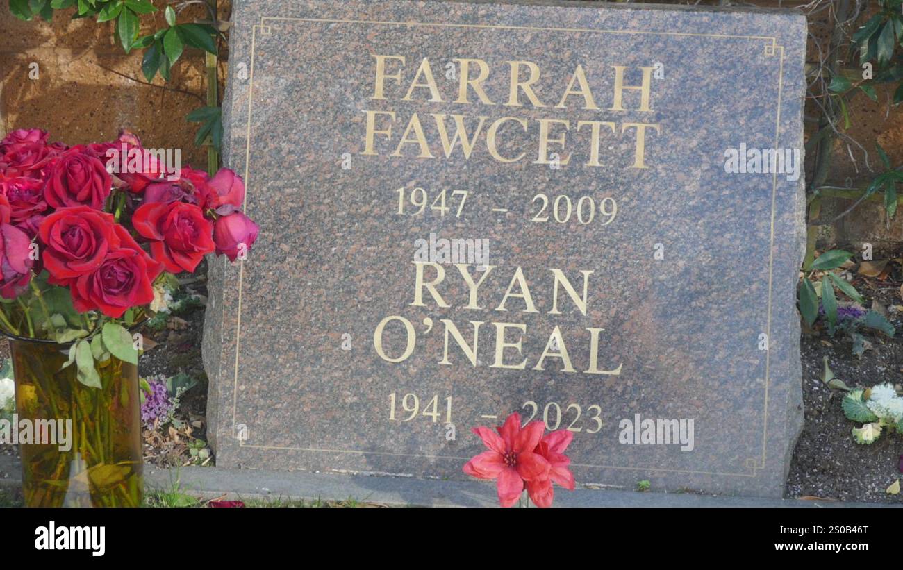 Los Angeles, California, USA 26th December 2024 Actress Farrah Fawcett Grave and Actor Ryan ...