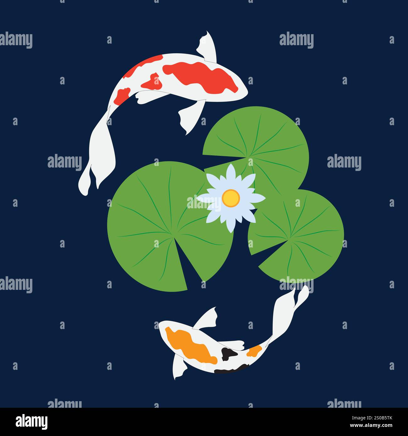 Lily pad and Lotus vector. wallpaper. free space for text. background ...