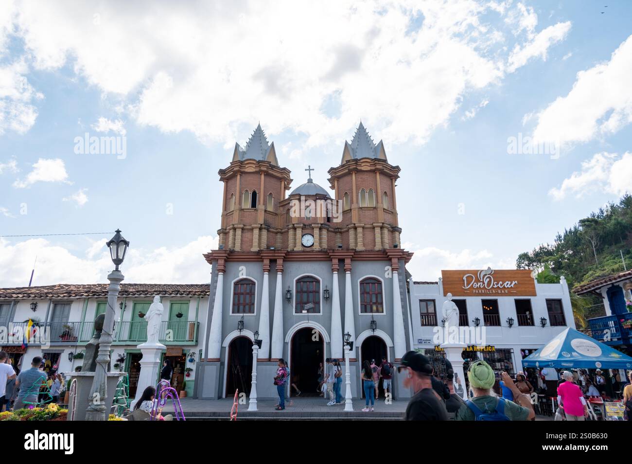 A charming town square, where history and community gather under a ...