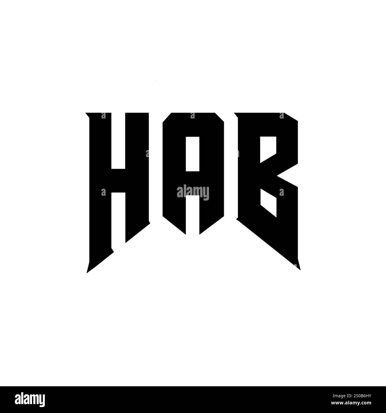 HAB letter logo design for technology company. HAB logo design black ...