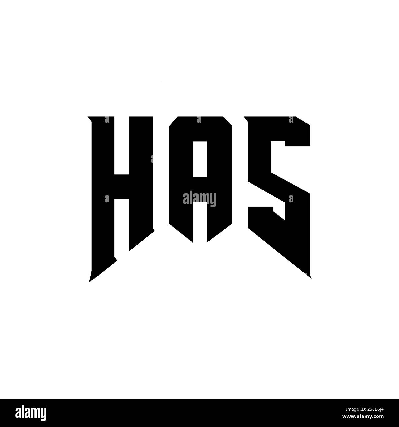 HAS letter logo design for technology company. HAS logo design black ...