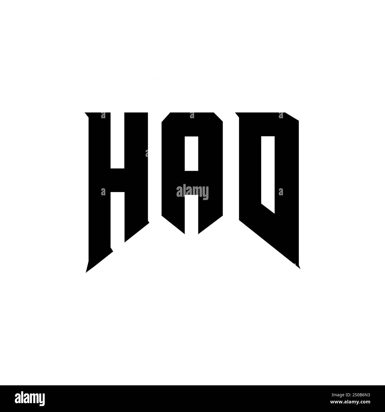 HAD letter logo design for technology company. HAD logo design black ...