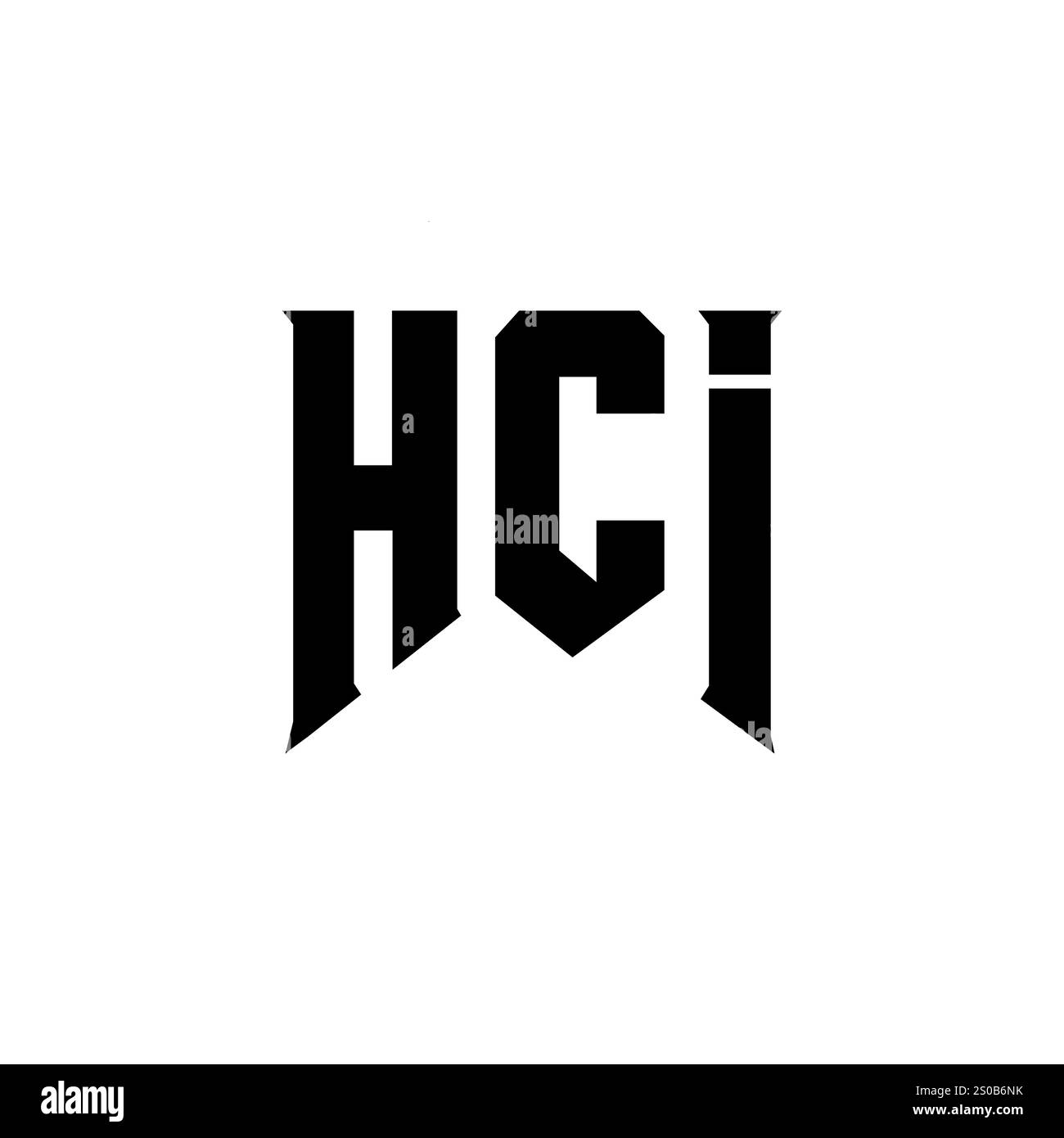 HCI letter logo design for technology company. HCI logo design black ...