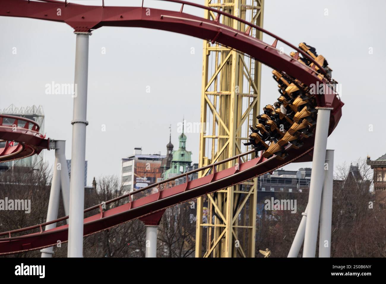 Floorless steel roller coaster hi-res stock photography and images - Alamy
