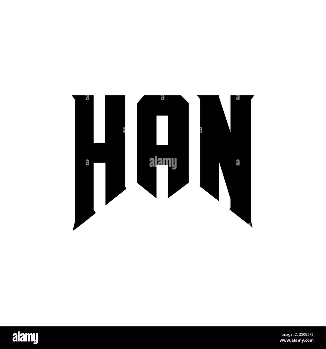 HAN letter logo design for technology company. HAN logo design black ...