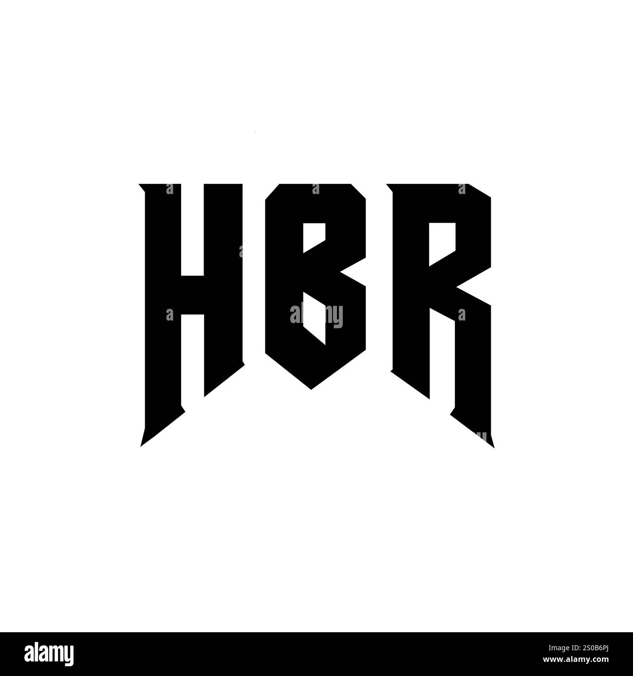 HBR letter logo design for technology company. HBR logo design black ...