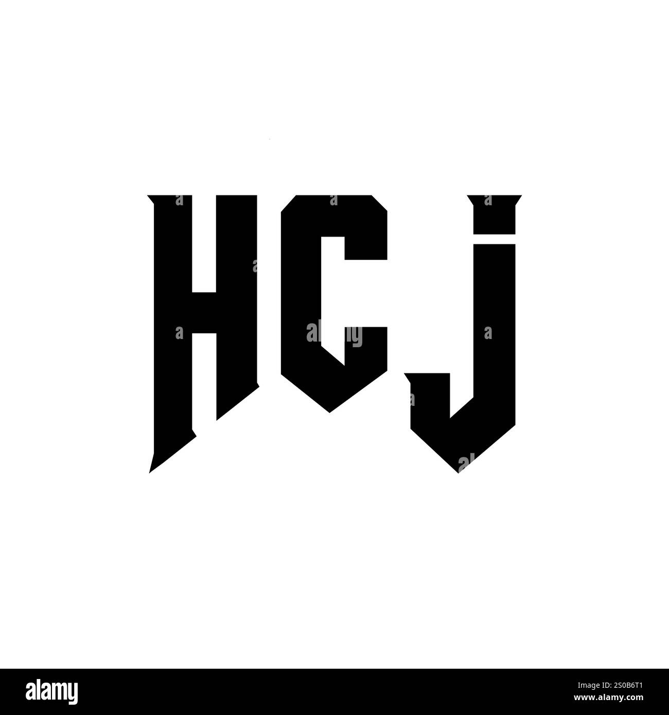 HCJ letter logo design for technology company. HCJ logo design black ...