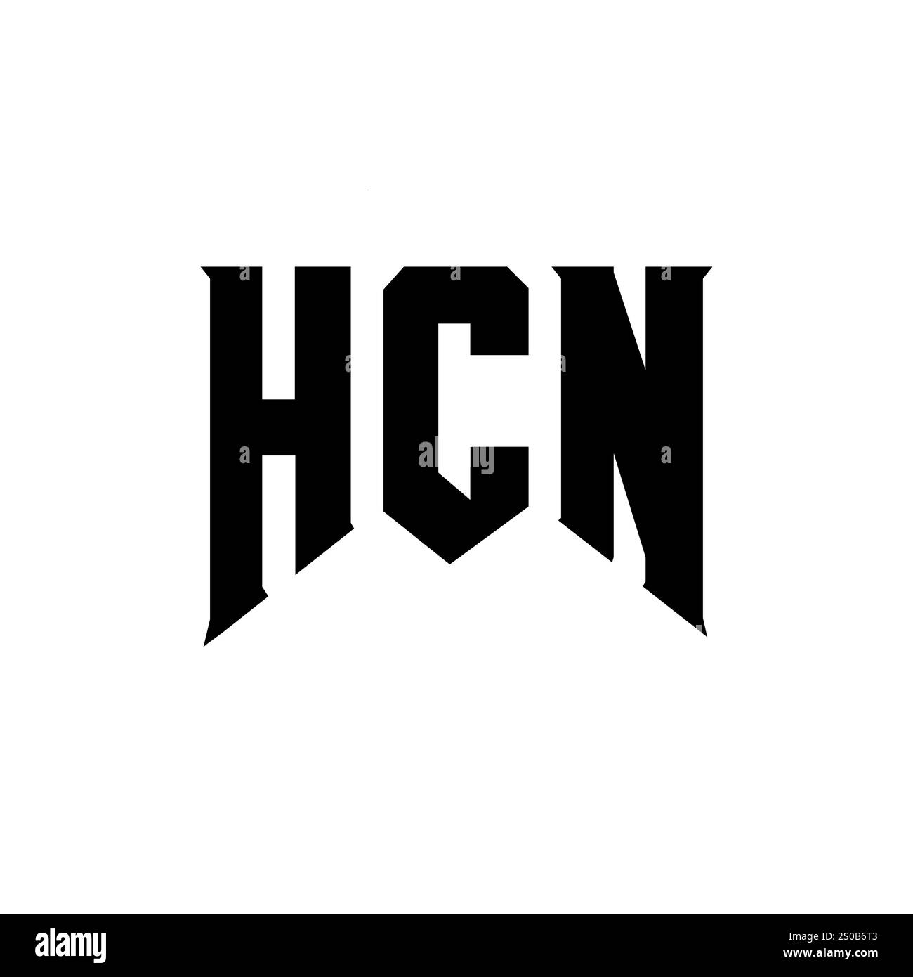 HCN letter logo design for technology company. HCN logo design black ...