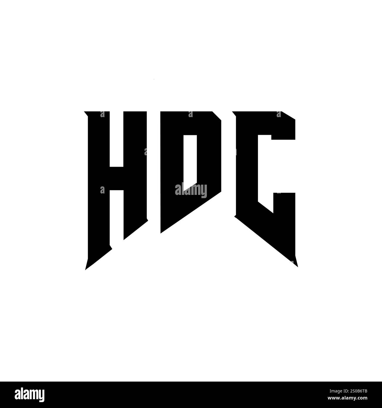 HDC letter logo design for technology company. HDC logo design black ...